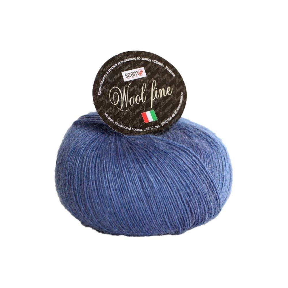 Пряжа для вязания Seam Wool fine 27 светло-синий 50 гр/310 м 50% шерсть, 30% вискоза, 20% акрил