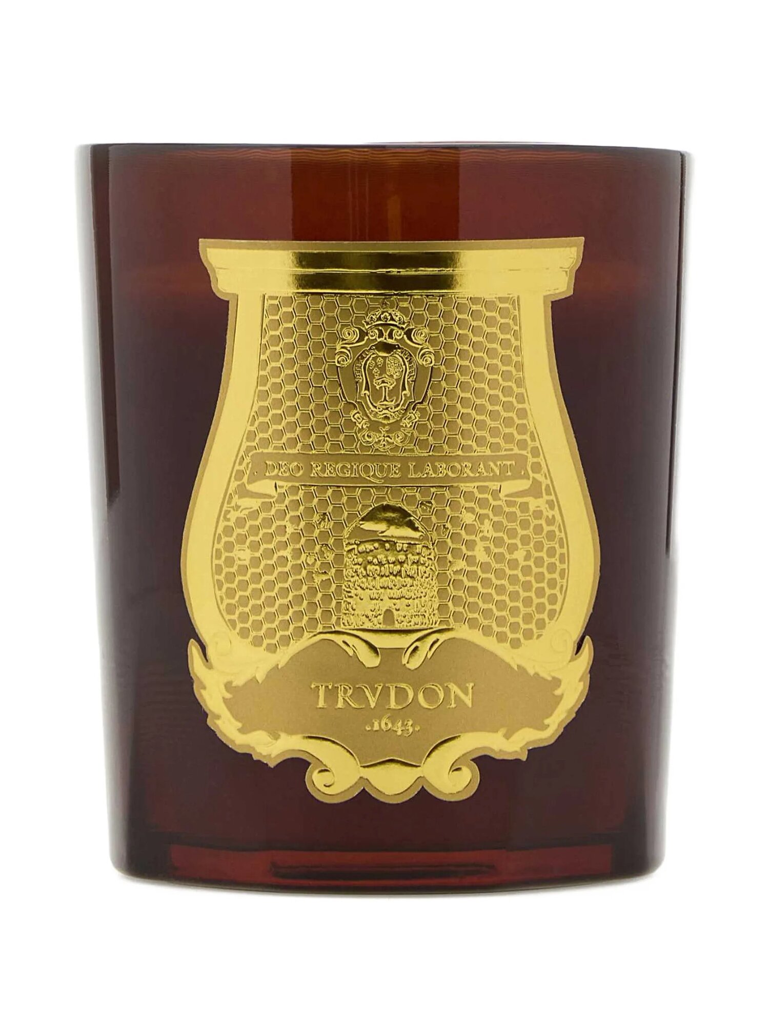 Свеча TRUDON OneSize, цилиндрическая, с логотипом, коричневый воск