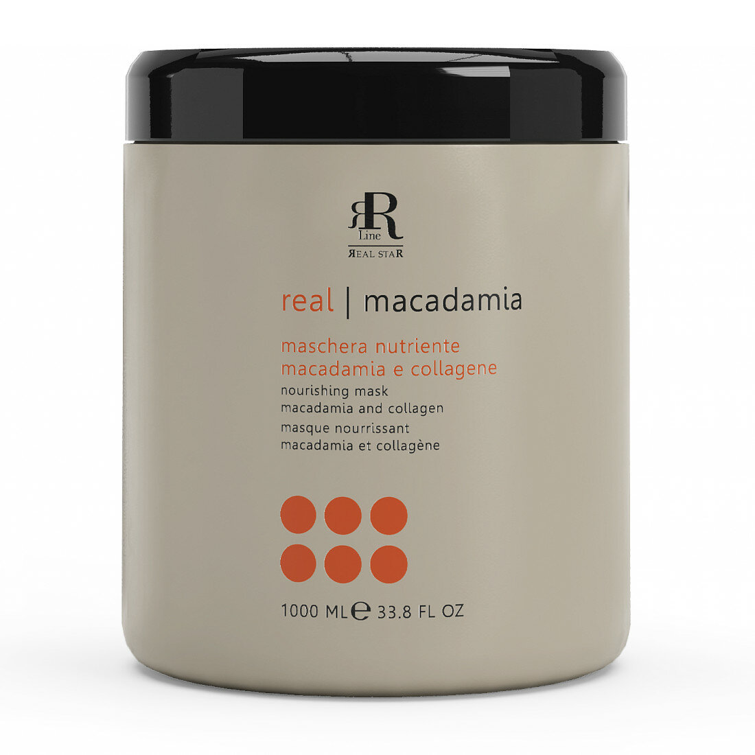 Маска для волос увлажняющая и питательная RR Line Real Macadamia, 1000 мл