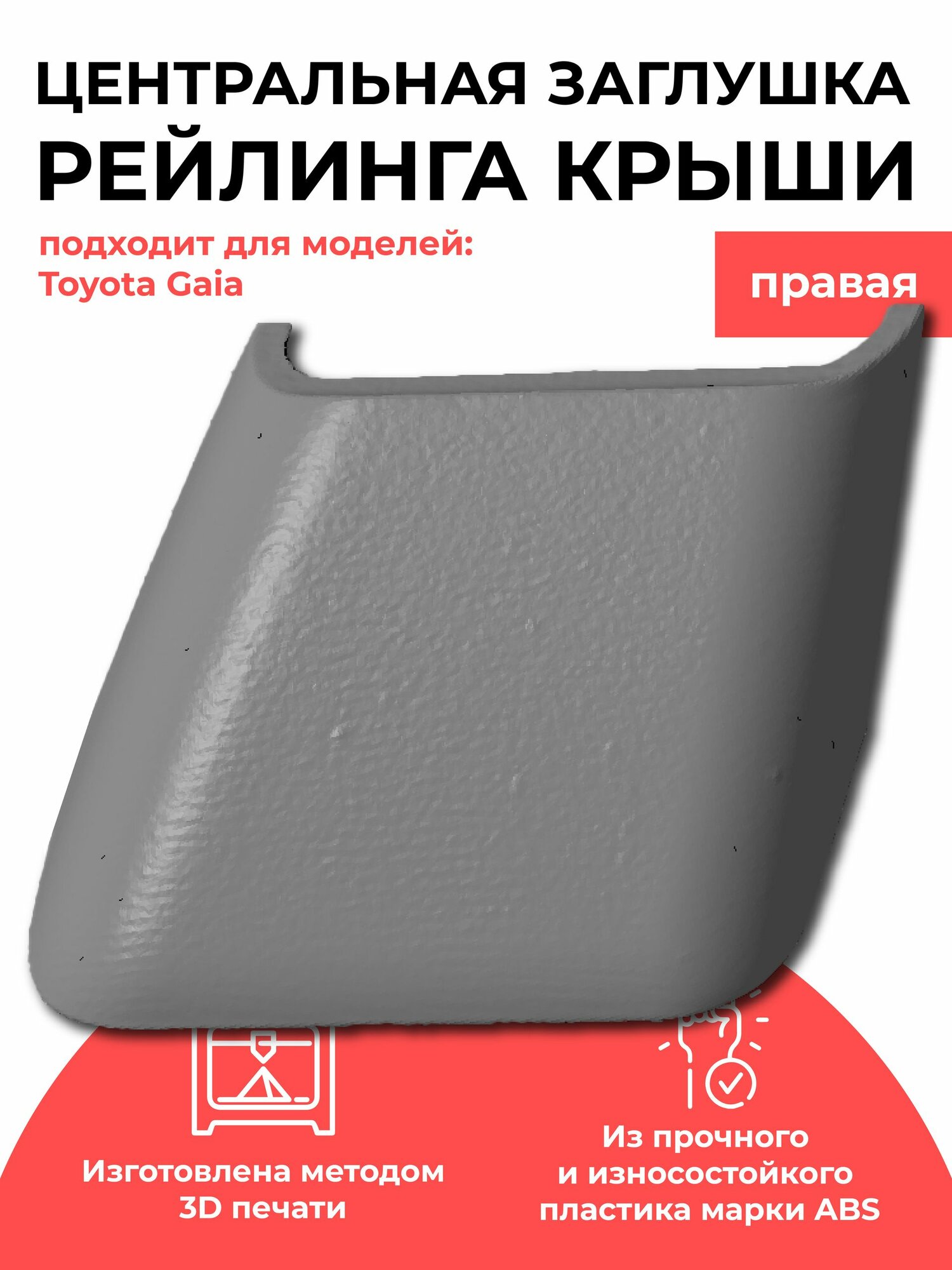 Центральная заглушка рейлинга крыши для Toyota