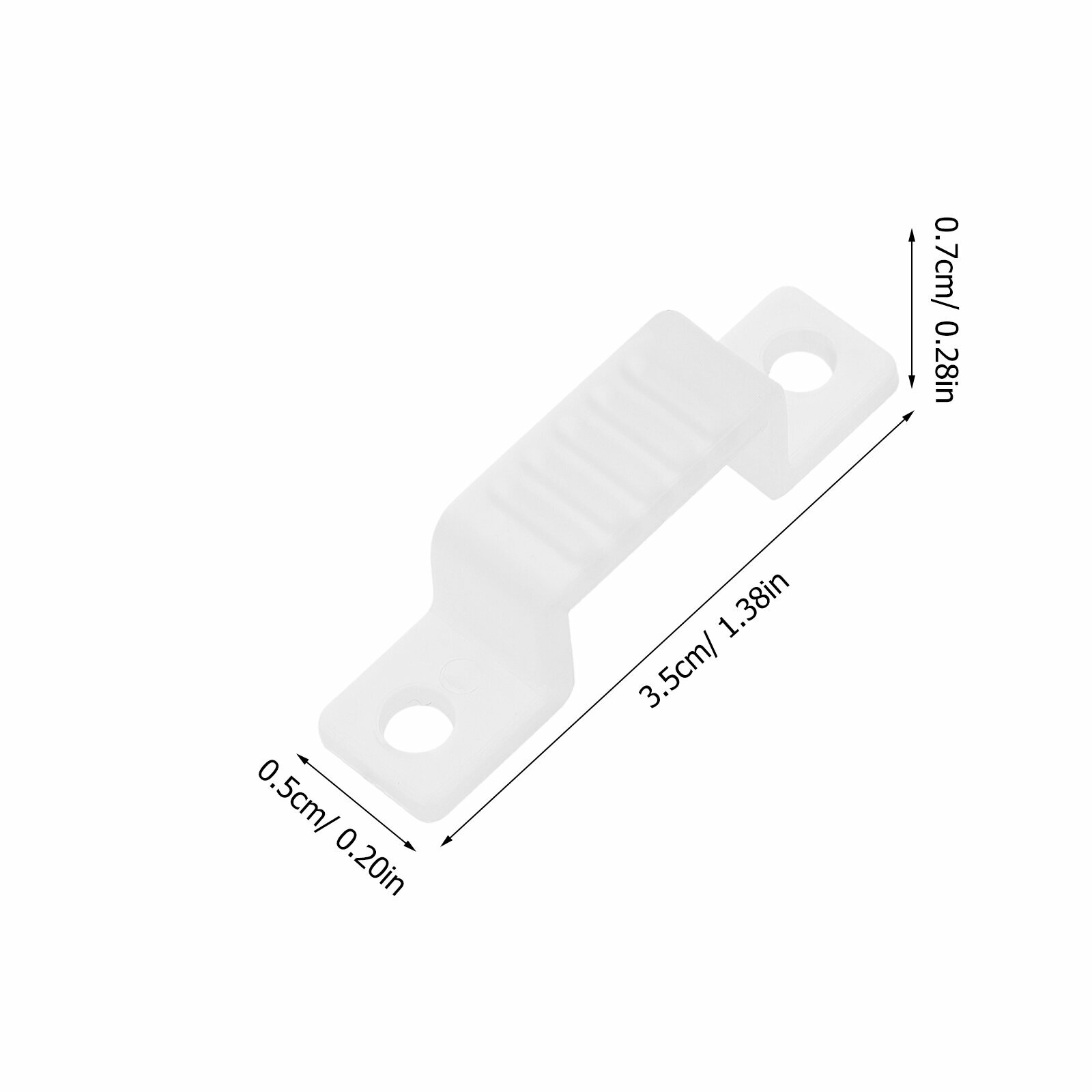 100 Штук Клипсы Для Светодиодной Ленты Из Прочного Пластика 3.50X0.70X0.50Cm