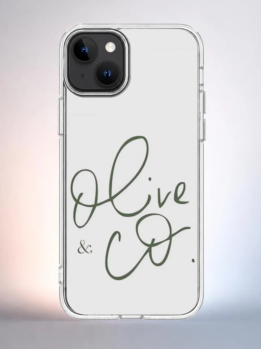 Чехол iPhone 15 olive co надпись y2k Indie sleaze