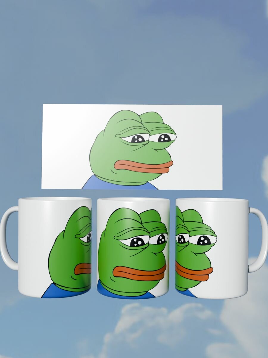 Кружка "Грустный Пепе, Sad Frog"