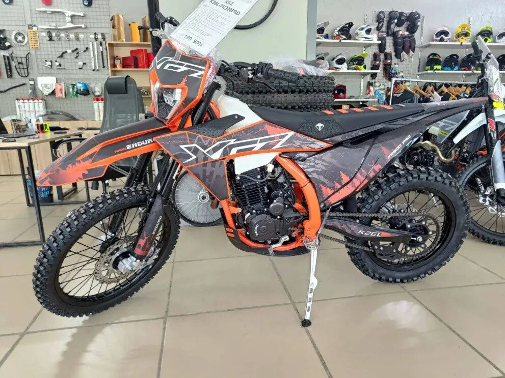 Полноразмерный эндуро мотоцикл XGZ K26L-PR300PRO в заводской упаковке с доставкой по всей России.