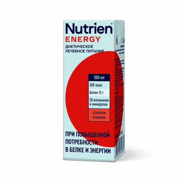 Питание лечебное белковое вкус клубники Energy Nutrien/Нутриэн 200мл