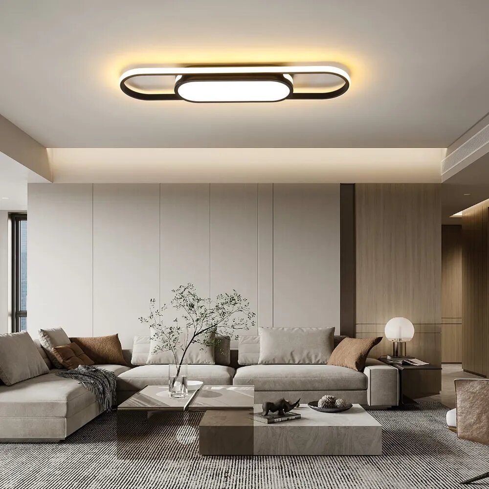 Потолочный светильник JIINOO, LED, 40 Вт, 110-220 В, черный, 170x50 мм