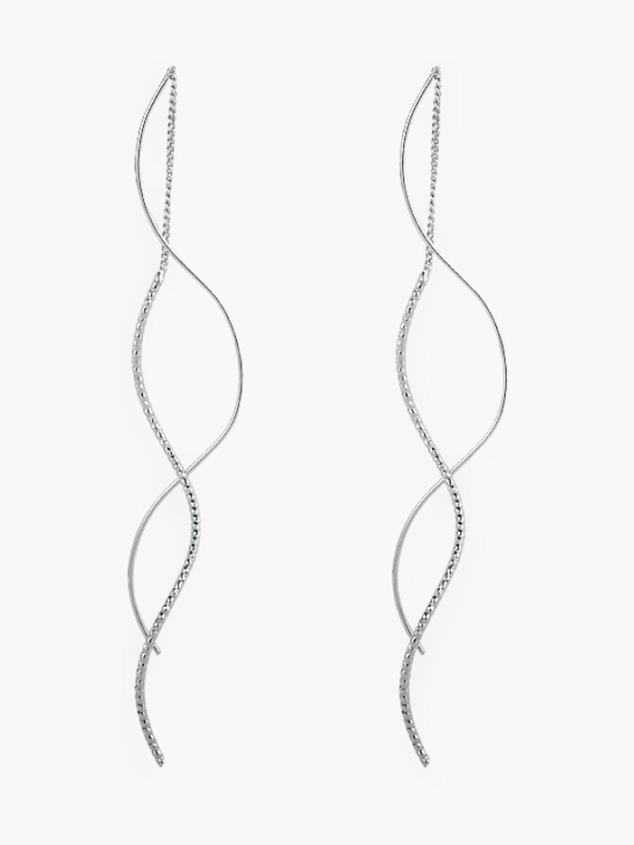 Серьги двусторонние, цепочки