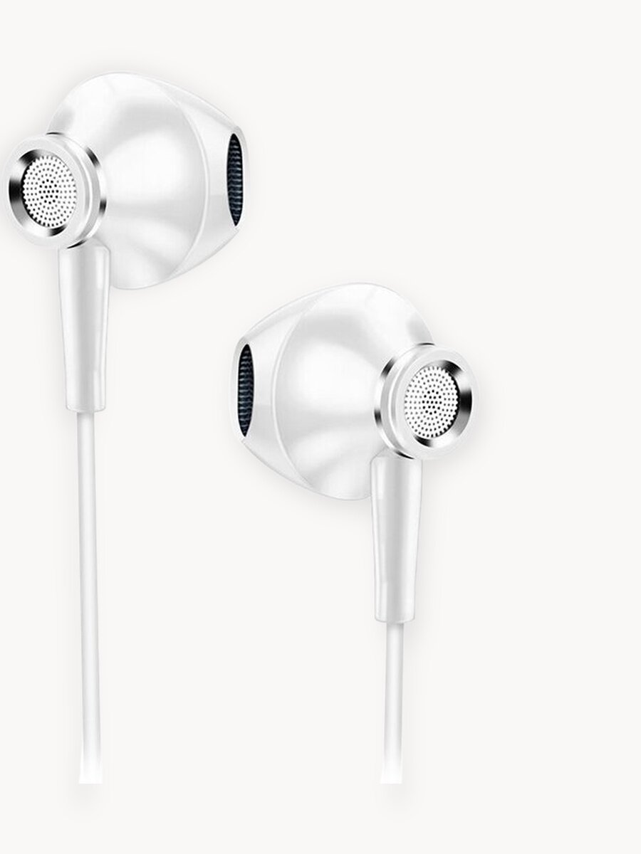 Наушники проводные с микрофоном, AUX, наушники игровые, гарнитура для телефона и пк, как apple, jbl, xiaomi, sony, белые