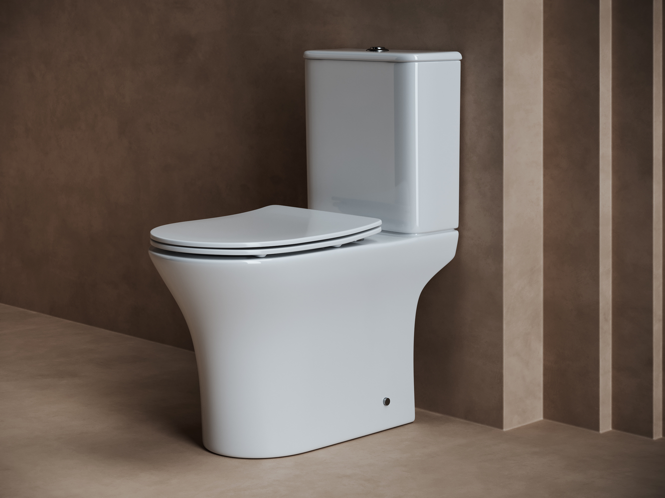 Чаша унитаза (без бачка) Ceramicanova CN9001 CN9001-B, напольная, безободковая конструкция Rimless, белый