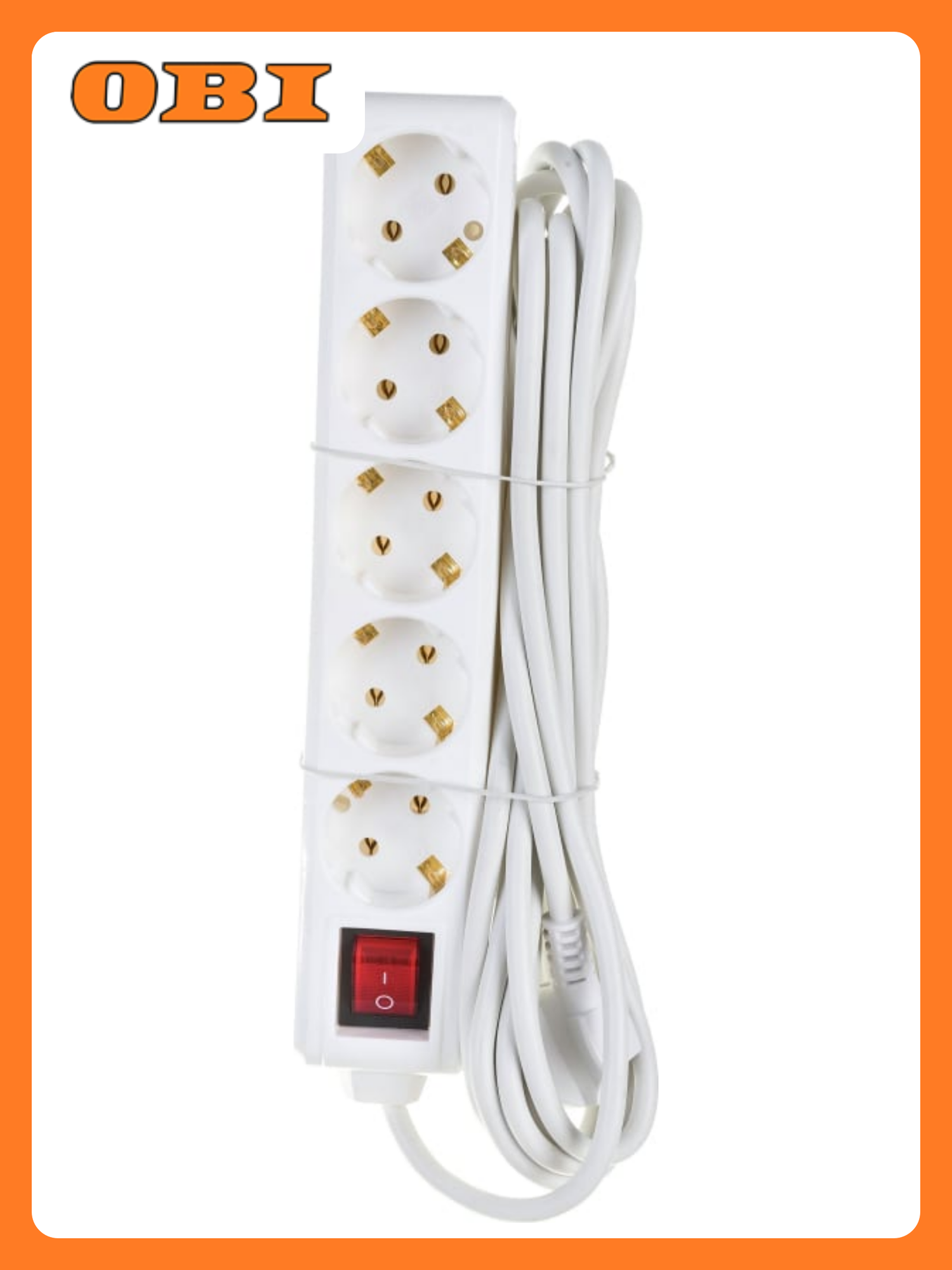 Удлинитель У05К-выкл. 5 мест 2P+PE/5м 3х1мм2 16А/250В IEK