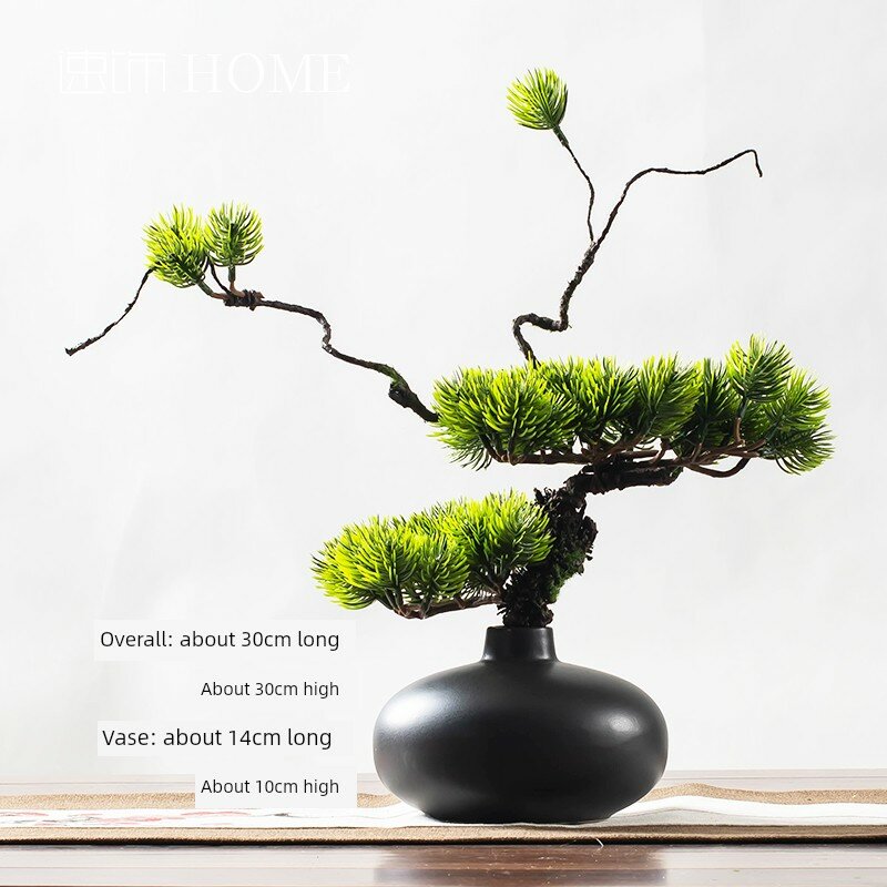 Имитация приветствительной сосны, украшения для бонсай, керамический набор маленьких ваз, набор для гостиной в