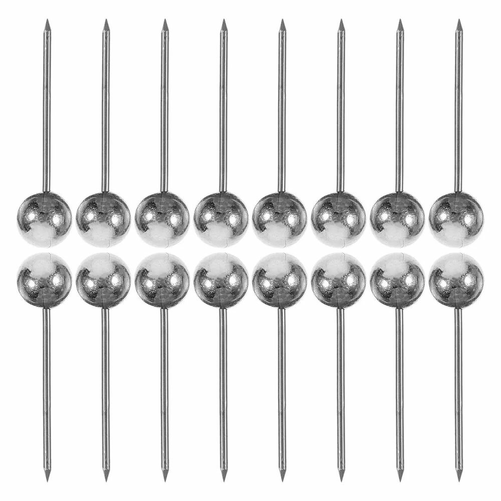 200 Штук Крупных Булавок С Круглой Головкой Из Пластика И Нержавеющей Стали Для Крепления На Пробковой Доске И Стенах