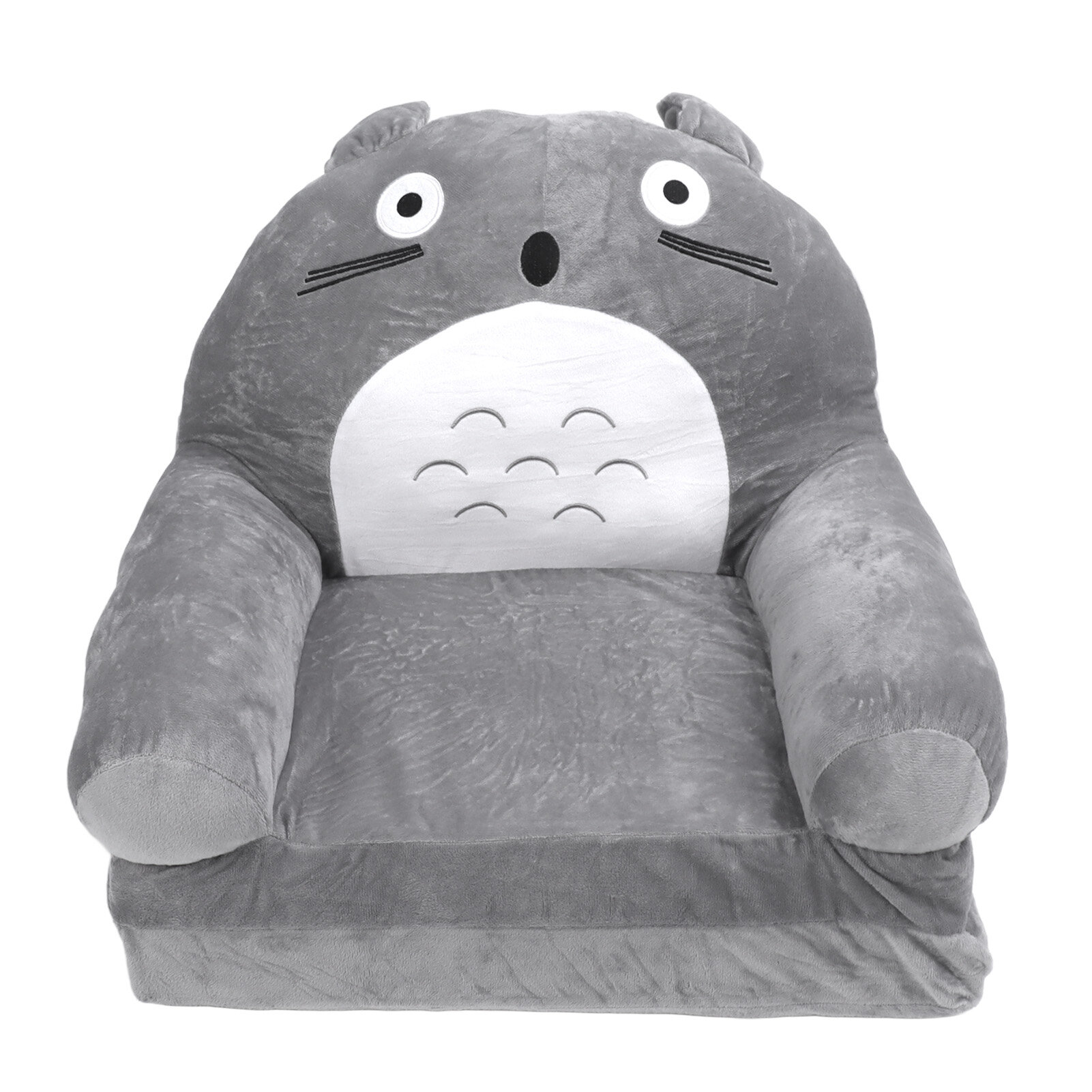Складное детское диван мягкий дышащий мультипликационный кровать для малышей животных с подлокотником для гостиной спальня серая белая 2 слоя