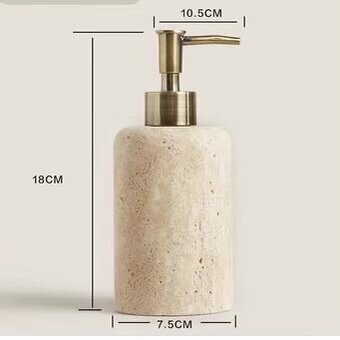 Стакан для зубной щетки из травертина Стакан для полоскания рта из натурального мрамора, декоративный предмет