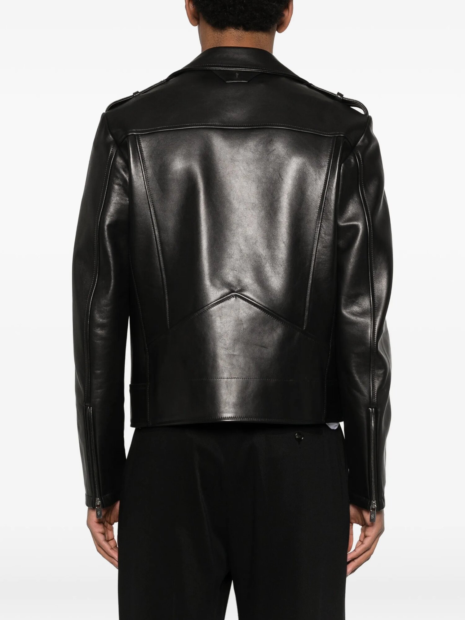 Куртка Salvatore Santoro Leather biker jacket, размер 50, черный — фото 1