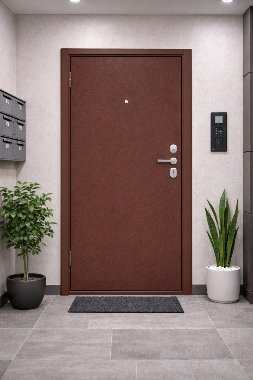 Входная дверь Optim Тайга-7 Антик Медный 960x2050, Левое