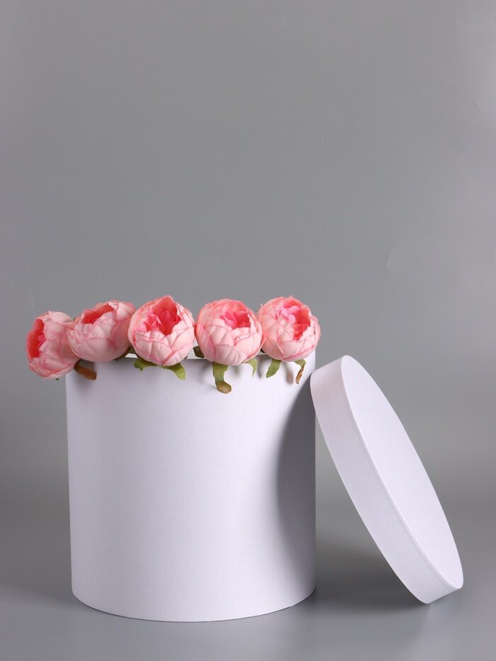 Шляпная подарочная коробка, белая, 30×30 см