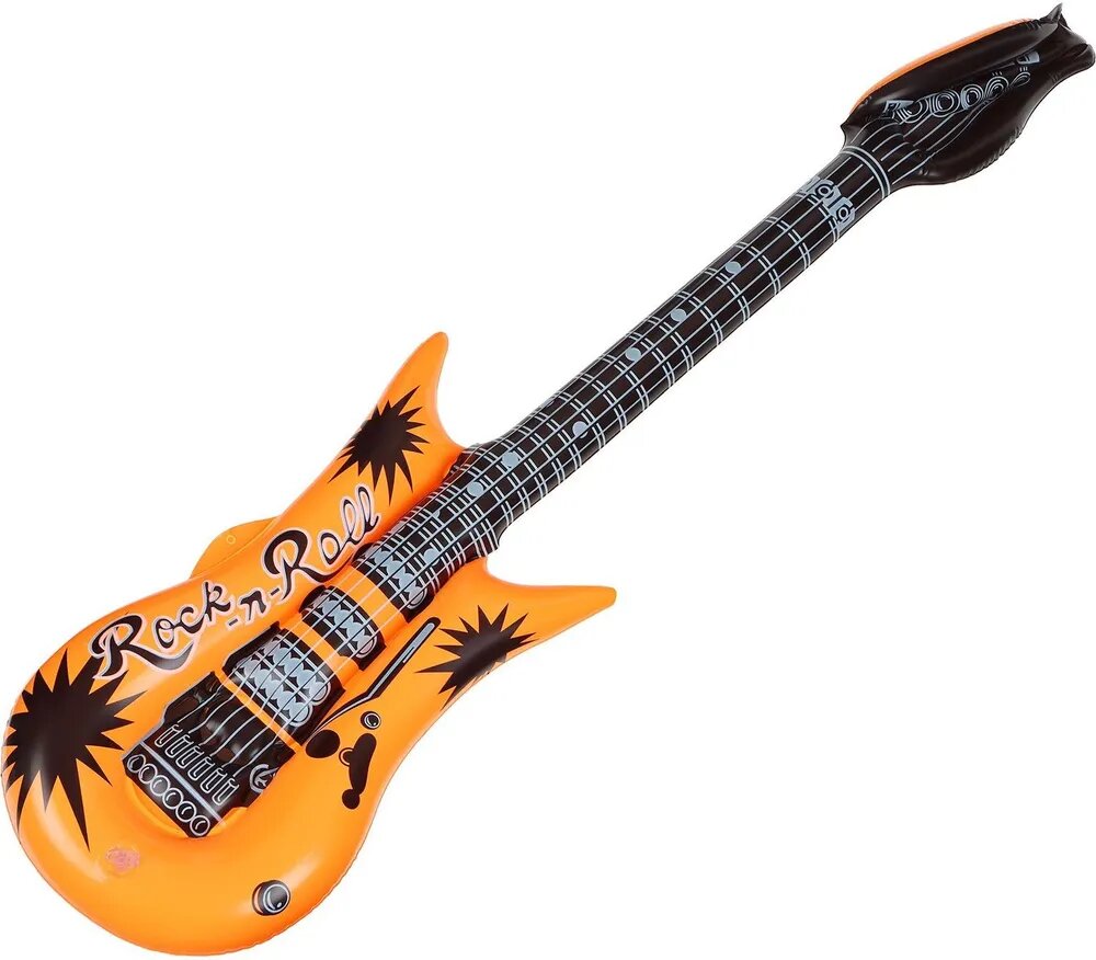 Надувная игрушка "Гитара" для плавания и купания, игр в воде, на суше и в бассейне, длина 90 см, микс