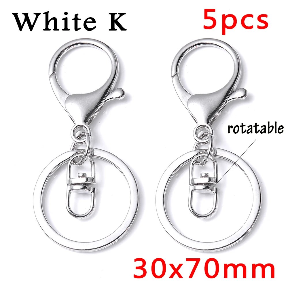 5шт карабин White K 30x70mm, Белый, Цвет: 14