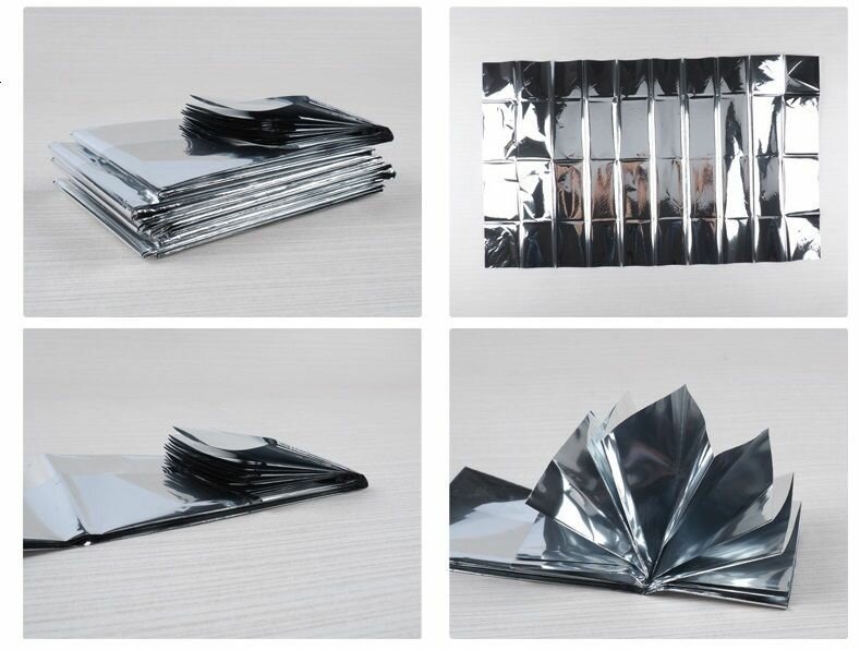 Спасательное одеяло туристическое 5 шт. Термоодеяло для обертывания инфракрасное