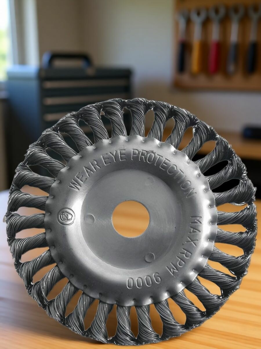 Корщетка "Колесо" 200 мм, витая, посад. диаметр 22, InWork