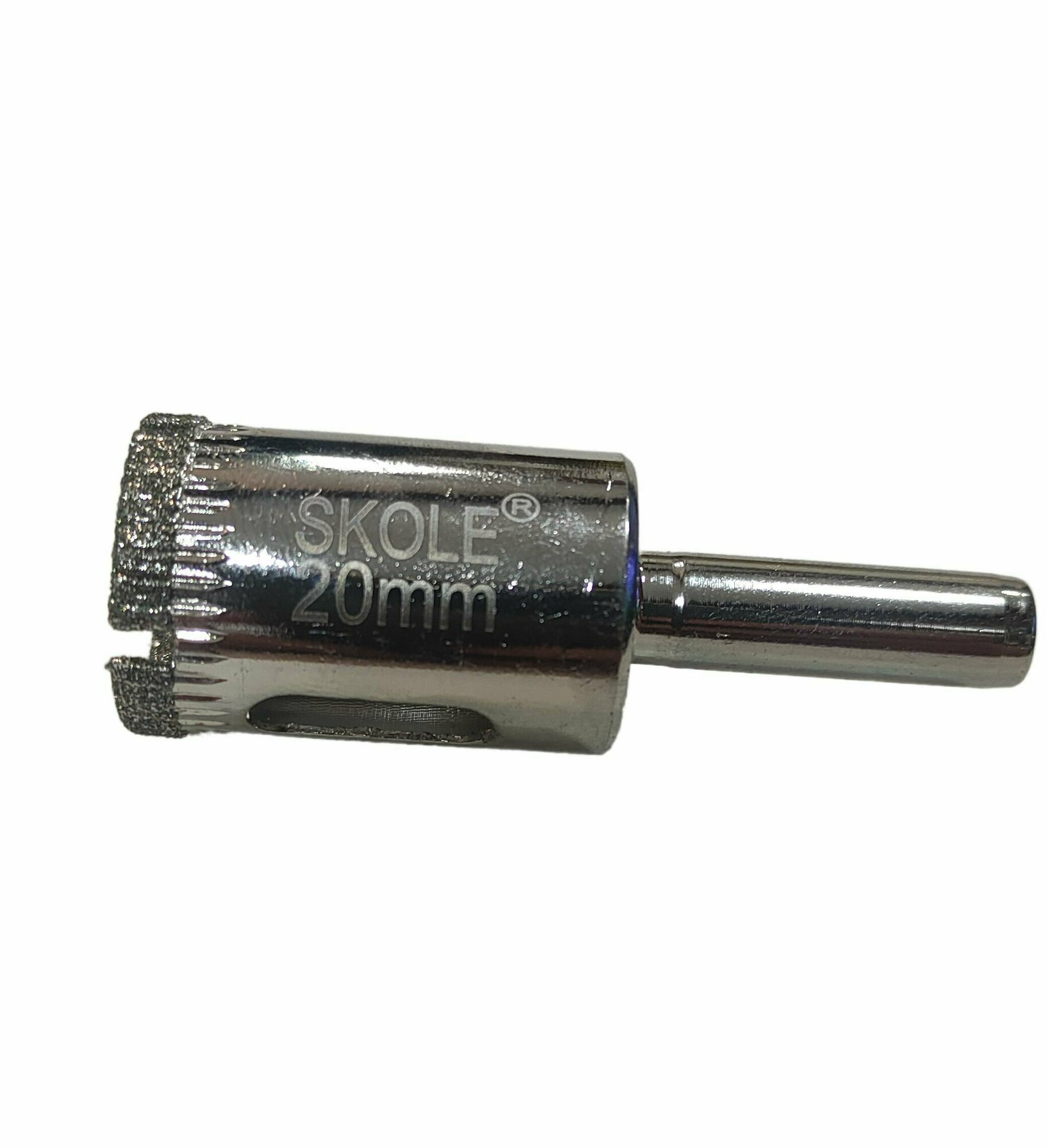 Коронка алмазная по керамике и стеклу с центр. св. VX 20 мм Skole