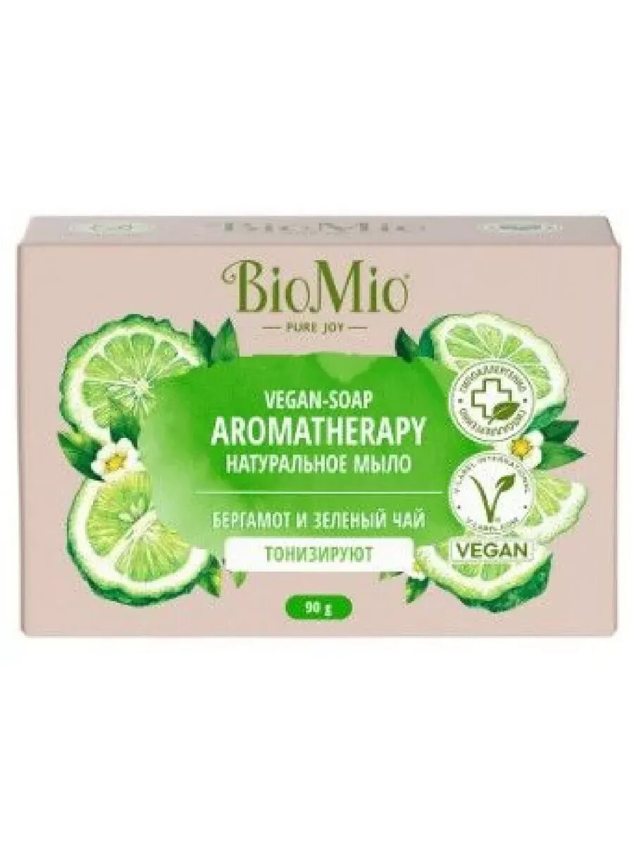 BioMio bio soap натуральное мыло зеленый чай и эфирное-4шт.