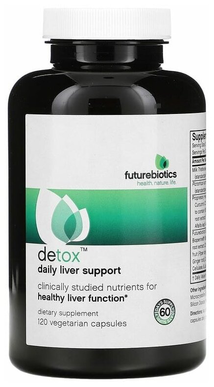 FutureBiotics, Детокс, ежедневная поддержка печени, 120 вегетарианских капсул