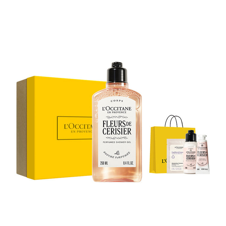 Гель для душа унисекс LOCCITANE Цветы вишни ароматный очищающий увлажняющий, 250 мл, 1483523269