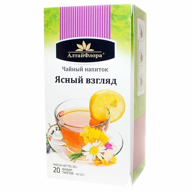 Чайный напиток АлтайФлора ясный взгляд, 20 фильтр-пакетов по 1,5 г