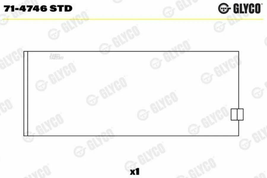 Вкладыш шатунный GLYCO 71-4746 STD STD пара Man Tga, Tgs, Tgx D2066,2676 01,04->