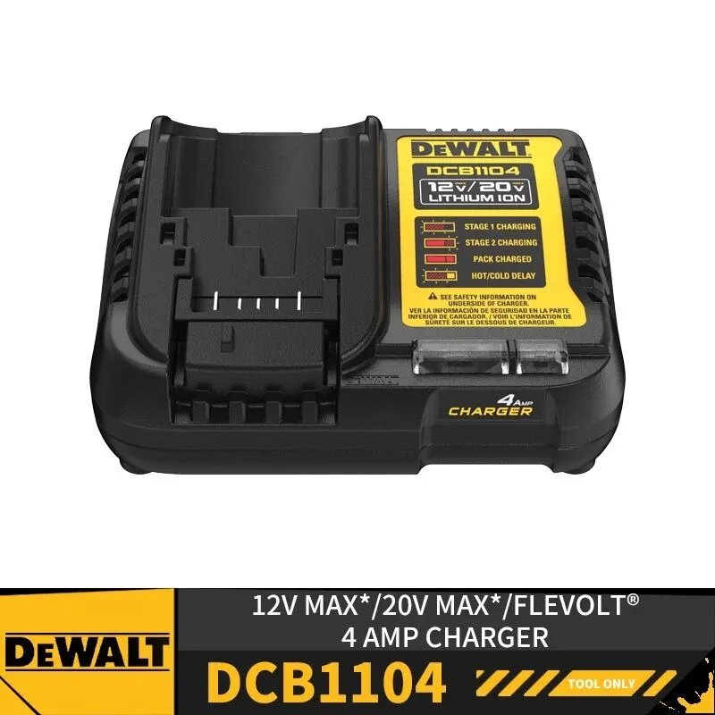 DEWALT DCB1104 оригинальное быстрое зарядное устройство 12 В 20 В MAX зарядное устройство для литиевых батарей со светодиодным индикатором 220 В
