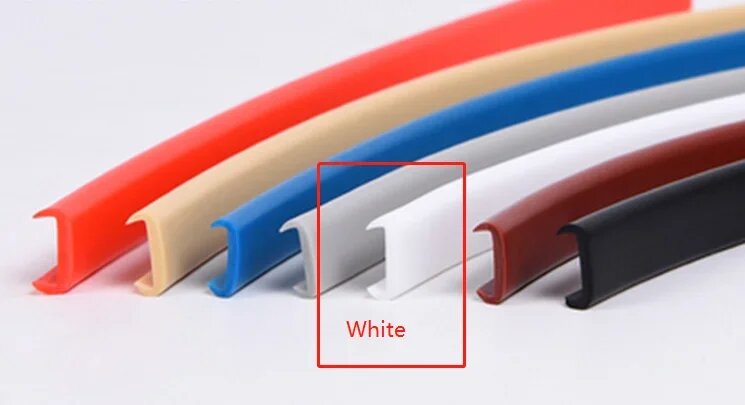 U-образный кромкооблицовочный шпон, 2 метра, деревянная мебель, мягкая ПВХ кромка Белый, U38, white