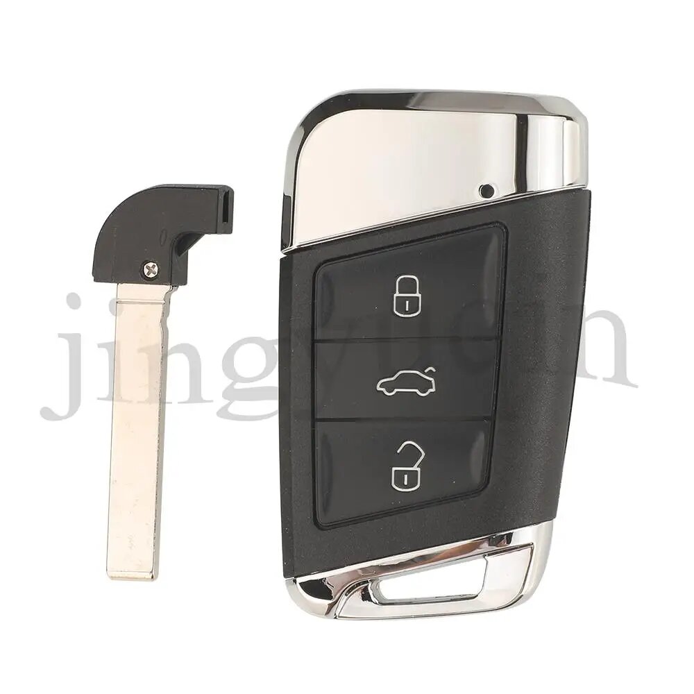 Смарт-ключ 3 кнопки HU162T Blade для VW Passat/Magotan/Superb/Skoda