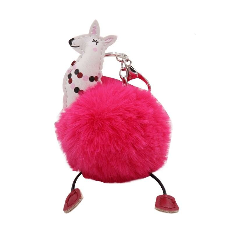 Брелок-подвеска «Овечка», Розово-красный