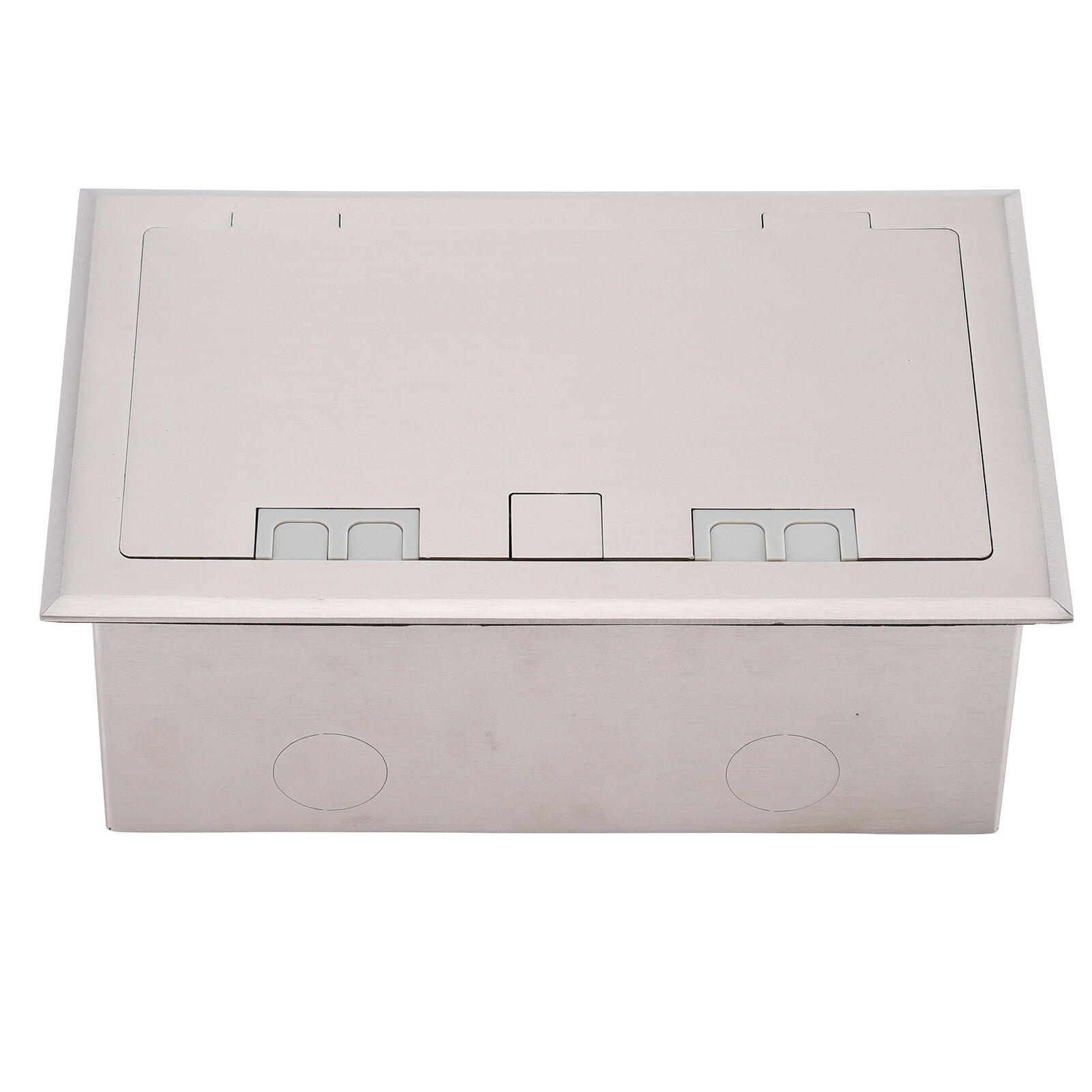 Встраиваемая напольная розетка, 3-местная, 2-контактная розетки, комплект электрических розеток из нержавеющей стали с откидной крышкой, 4 кВт