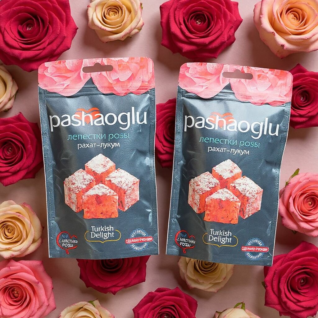 Комплект Рахат-Лукум с лепестками роз 2шт по 150г