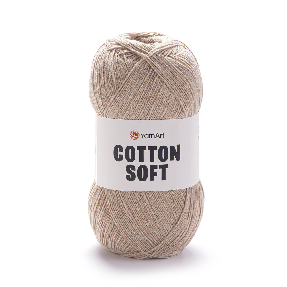 Пряжа для вязания YarnArt Cotton soft 87 бежевый 2 шт 100 гр/600 м 55% хлопок, 45% акрил