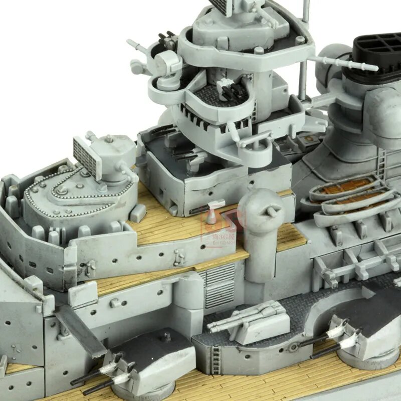 Сборная модель корабля MENG PS-003 Линкор Бисмарк 1:700 Цвет без клея для детей и взрослых — фото 1