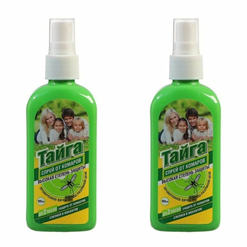 Тайга Хит Спрей репеллент против комаров 125 мл, 2 шт