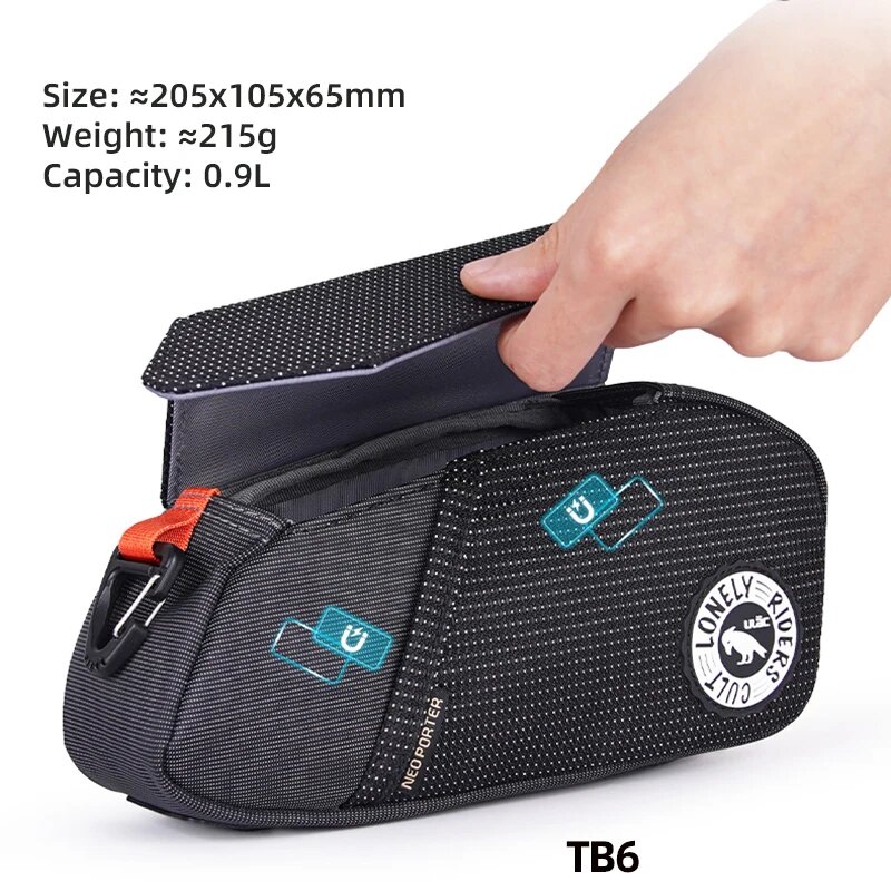Велосумка на раму TB6 0.9L Black