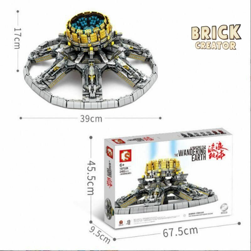 Конструктор Блуждающая Земля: Планетарный двигатель, сборная модель двигателя Земли, развивающая игрушка для мальчиков, коллекционный макет