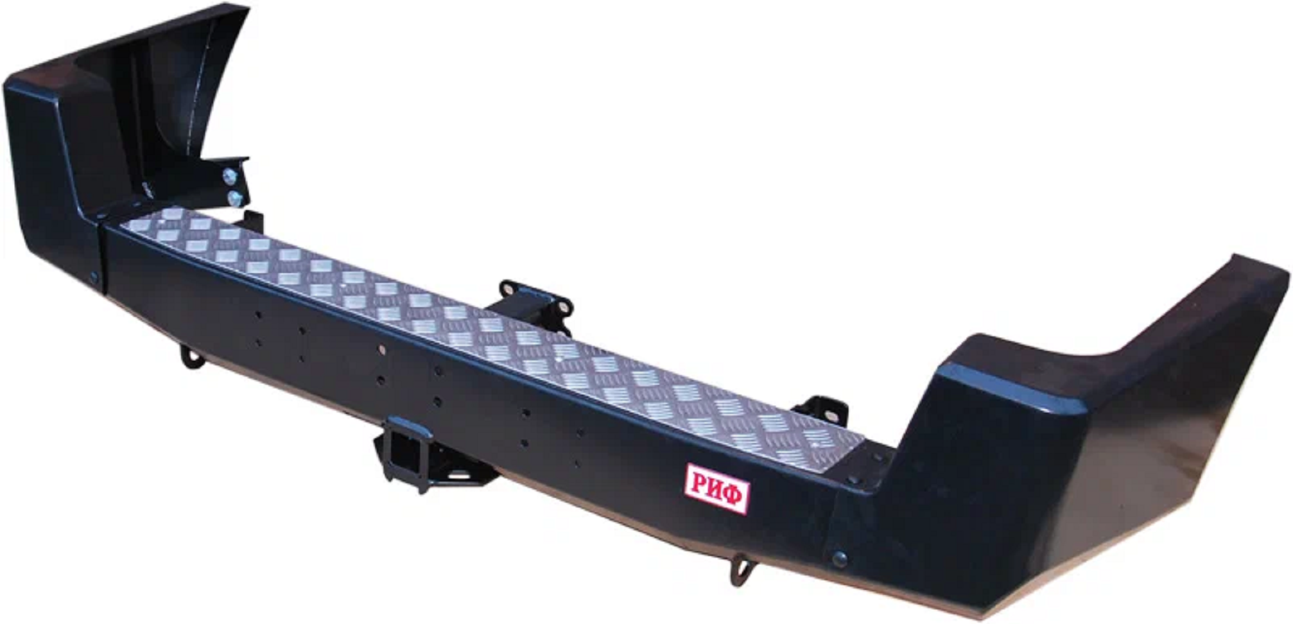 Бампер РИФ силовой задний УАЗ Патриот (2005-2014) с квадратом под фаркоп стандарт