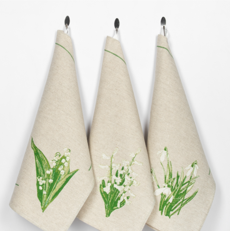 Кухонные полотенца с петелькой в подарочной упаковке Белорусский Лен набор