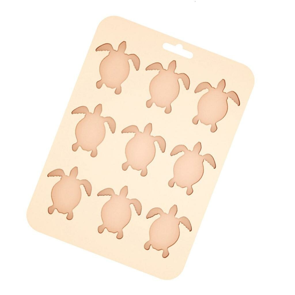 Силиконовая форма для шоколада «Черепашки», 9 гнёзд, Розовый