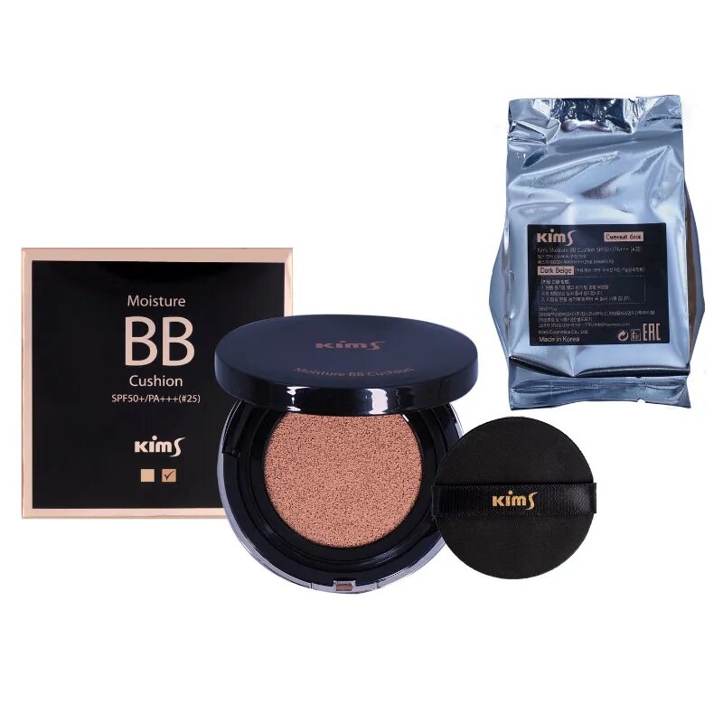 ВВ-Кушон Kims Moisture BB Cushion SPF50/PA+++ и сменный блок тон #25, 2*15 мл