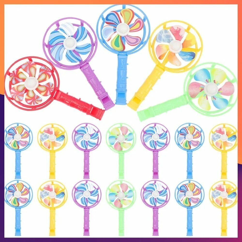 20 Штук Вертушек-Свистков, Из Пластика, Для Детских Праздников