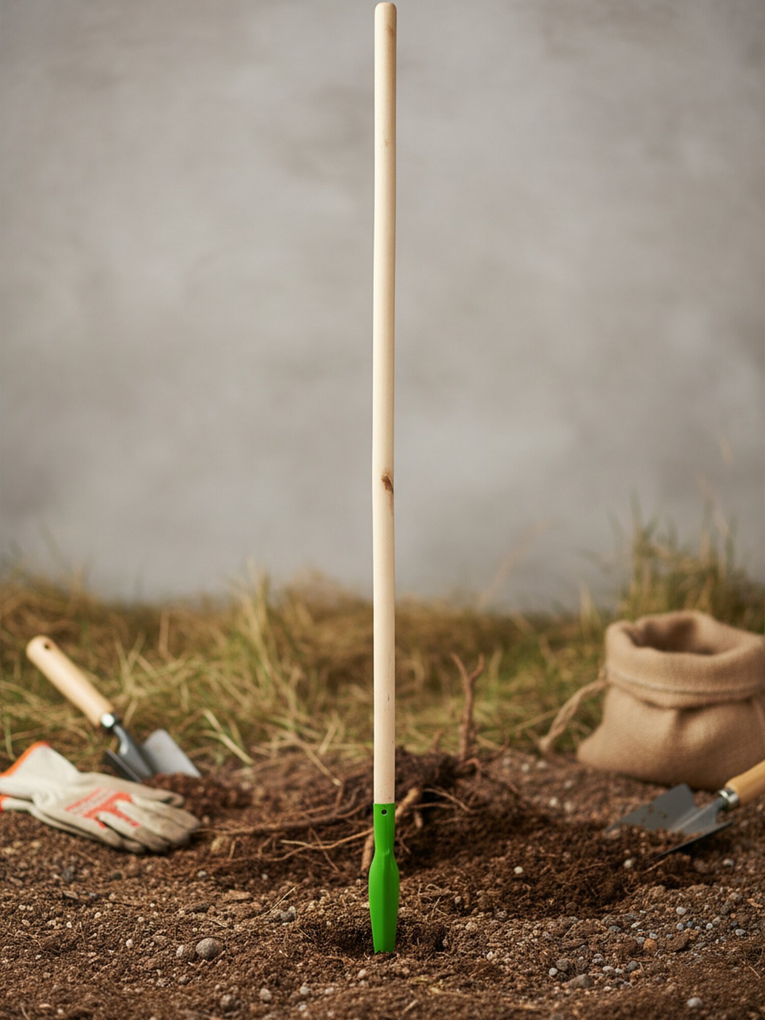 Корнеудалитель садовый HouseLoft КУ02КЛ 1200 мм, стальной инструмент для удаления сорняков с деревянной рукояткой