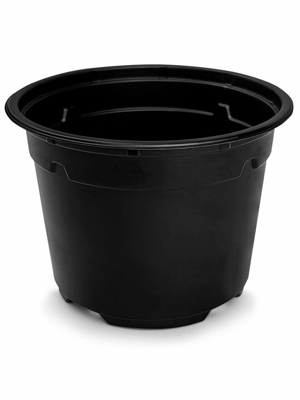 Набор горшков для рассады ГазонCity Color, 500 мл, 10 штук, круглые пластиковые стаканчики 105х85 мм, черные.