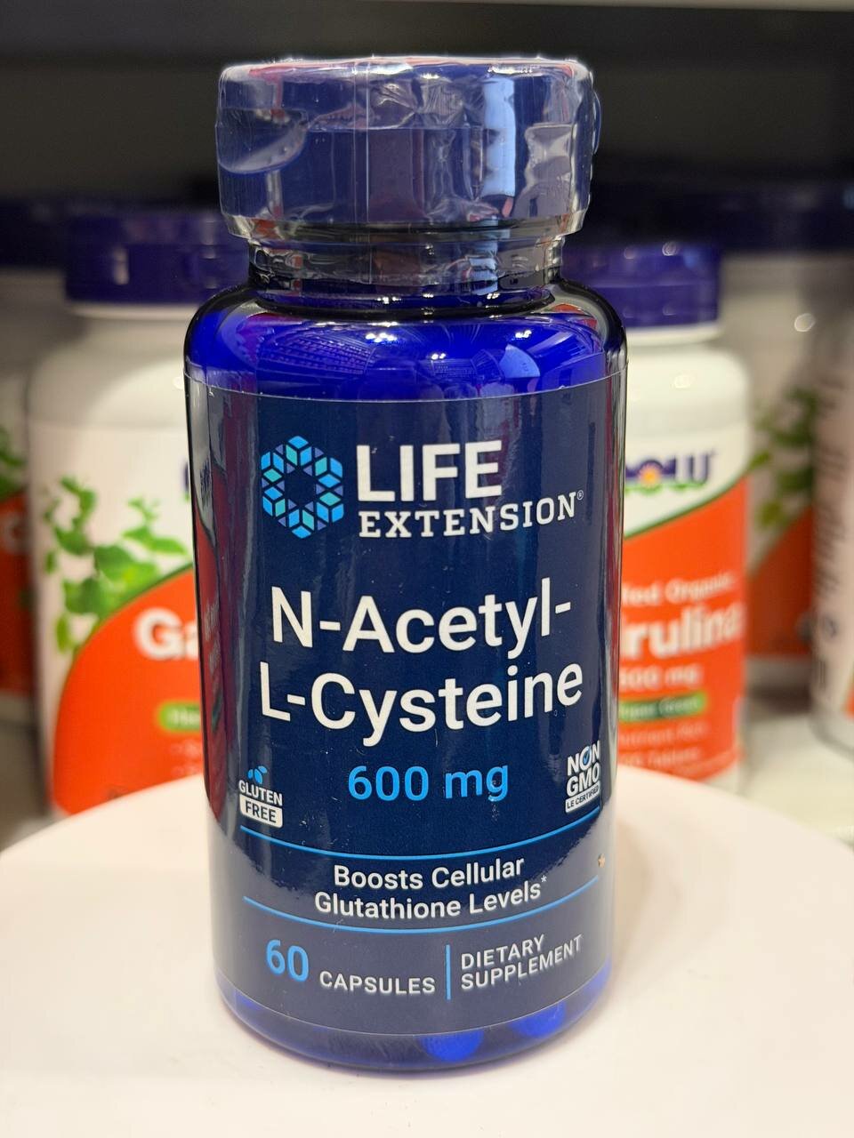 Life Extension N-Acetyl-L-Cysteine 600 мг (NAC), поддержка печени, иммунитета и антиоксидантная защита, 60 капсул